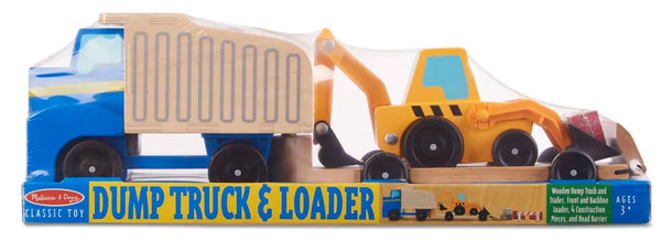 #2757 Wooden Dump Truck & Loader Set | Action Toys