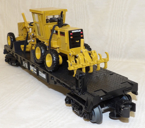 #30-7673 1/48 Rail King Flatcar with 1/50 Caterpillar Motor Grader, O ...