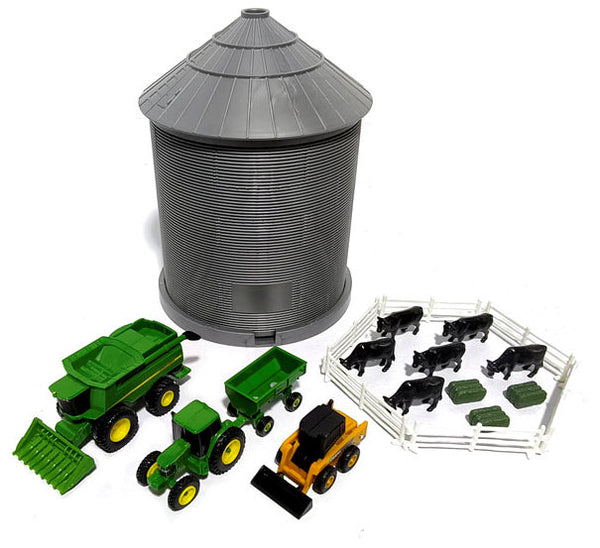 #47595 1/64 John Deere Grain Bin 20-pc Play Set | Action Toys