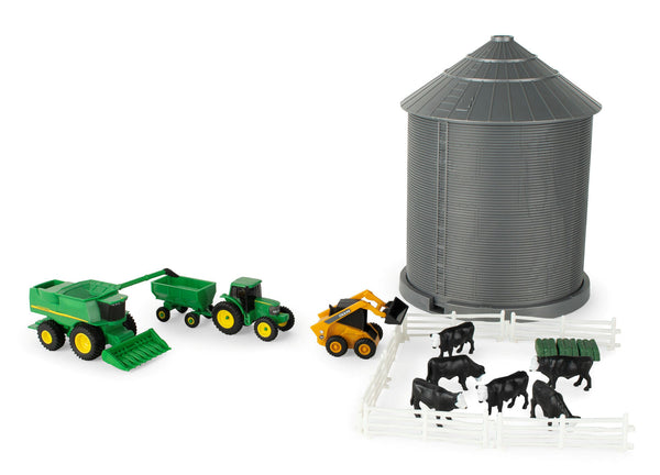 #47595 1/64 John Deere Grain Bin 20-pc Play Set | Action Toys