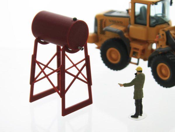 #50-254-R 1/50 Red Fuel Tank on Legs, 500 Gallon | Action Toys