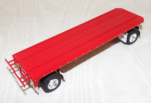 #618945 1/64 Red 28.5' Utility Flatbed Pup Trailer - No Box | Action Toys