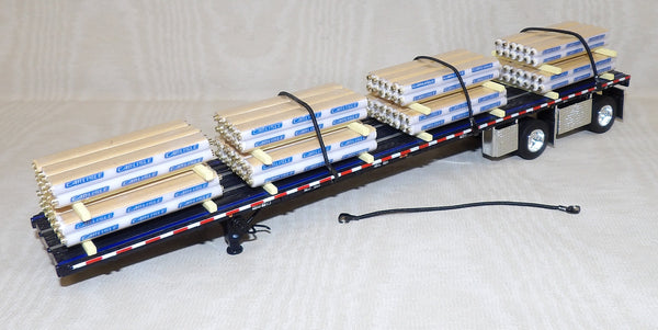 #619542 1/64 Wilson 53' Roadbrute Flatbed Trailer with Shrink Wrap Pap ...