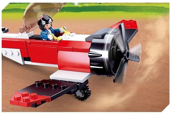 #B667E Aviation Farm Crop Duster Plane Building Brick Kit | Action Toys