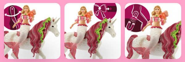 #70593 Mermaid Feye Riding Underwater Unicorn | Action Toys
